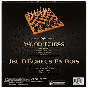 Cardinal Classics, Wood Chess Set with Chess Board and Wood Chess Pieces 2-Player Strategy Board Game, for Adults and Kids Ages 8 and up