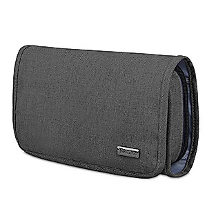 Teamoy Jewelry Roll Bag Travel Hanging Jewelry Organizers - Perfect for Business Trips, Gray (Accessories Not Included)