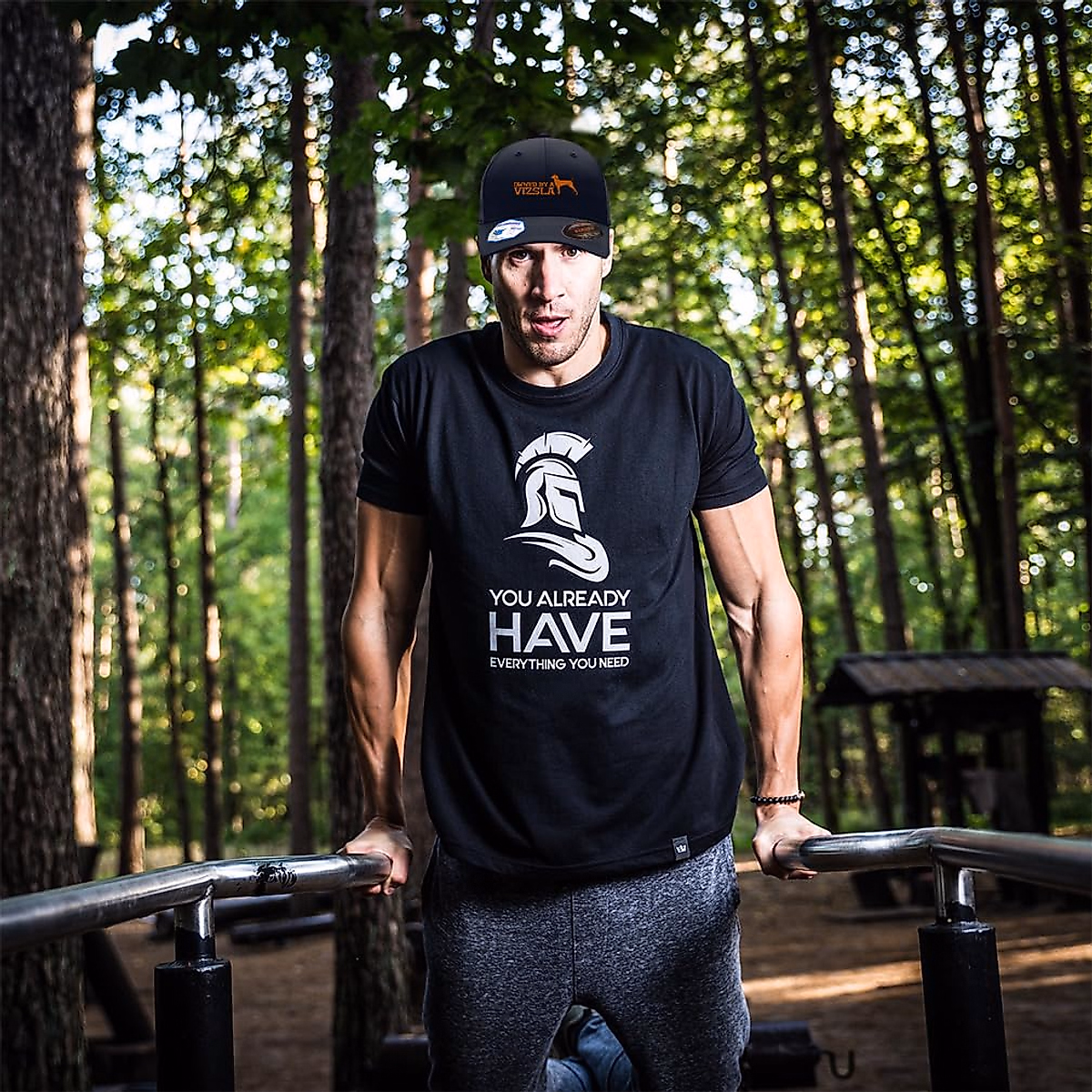 Custom Flexfit Hats for Men & Women Owned by A Vizsla Dog Embroidery Dogs Polyester Dad Hat Baseball Cap Large XLarge Black Design Only