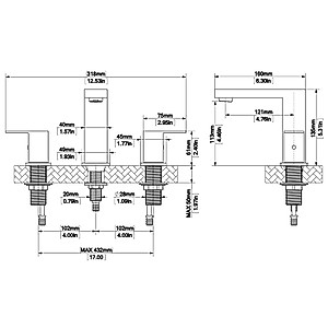 FROPO Black Bathroom Faucet 3 Hole - 8Inch Widespread Bathroom Sink Faucets | Two Handles Brass Modern Vanity Sink Faucets with Overflow Pop-up Drain & Supply Lines Matte Black