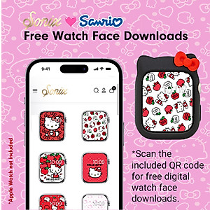 Sonix x Sanrio Apple Watch Cover | Bumper Case for Apple Watch | Protective Silicone Cover | Fits 38mm/40mm/41mm | Hello Kitty - Black
