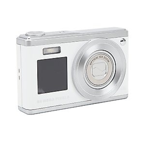 4K Digital Camera, 10X Optical Zoom Vlogging Selfie Camera Auto Focus with 2.88 Inch HD Screen for Beginners, 750mAh Anti Shake Travel Camera for Photography (White)