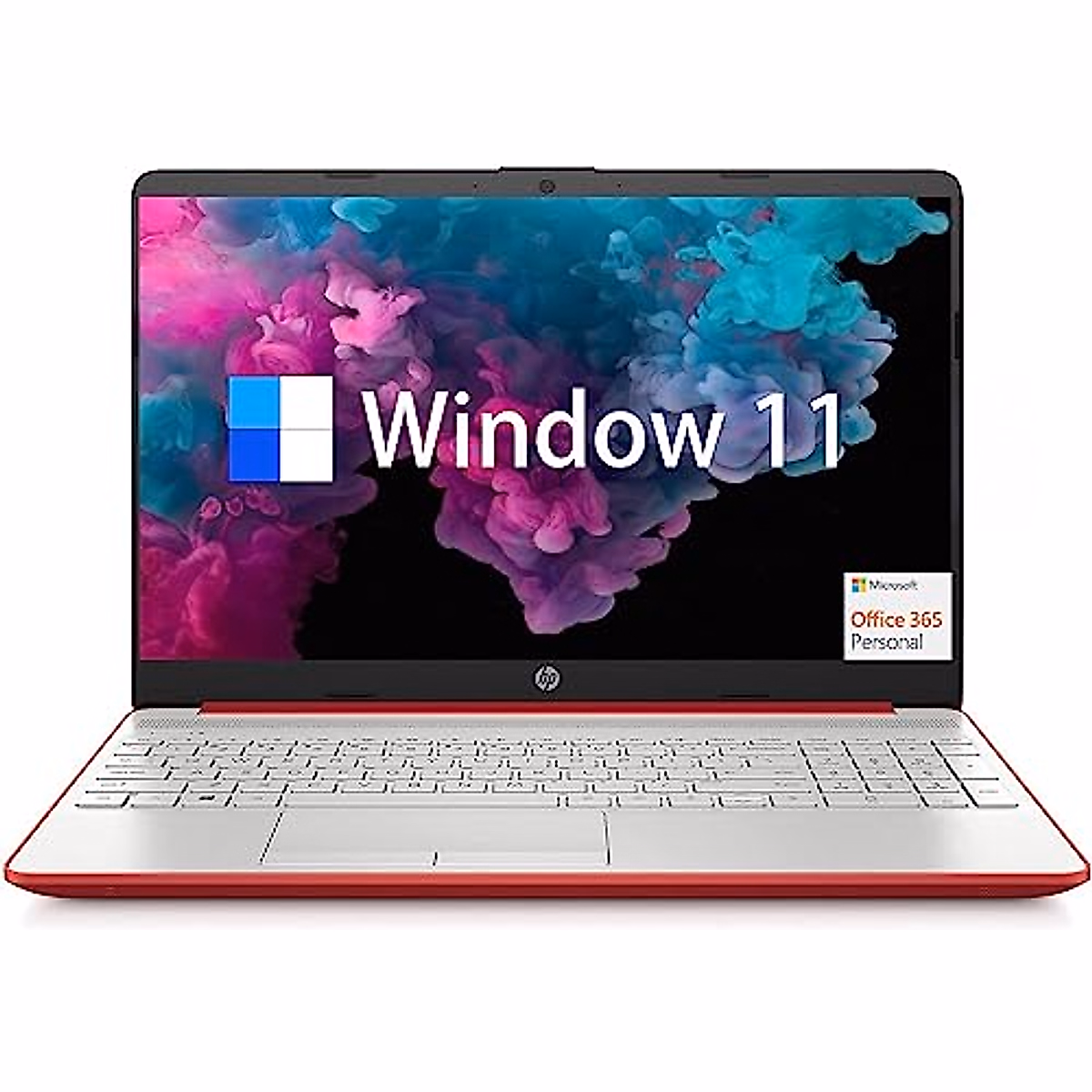 HP Pavillion15.6 inch Laptop for Business, College Students, Intel Pentium Quad-Core N5030, Windows 11, Microsoft Office 365 1-Year, 16GB RAM, 1TB SSD, Light-Weight, HDMI, Fast Charge, Red, PCM