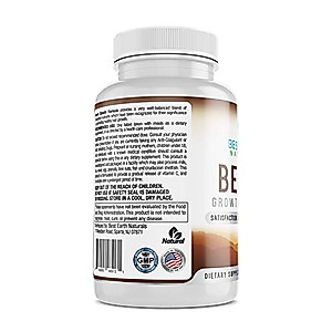 Best Earth Naturals Beard Growth Formula for Men Vitamins, Nutrients, Biotin, Saw Palmetto, and PABA for Facial Hair Growth 30 Count
