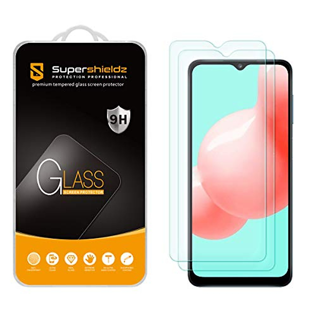 (2 Pack) Supershieldz Designed for Samsung Galaxy A32 5G Tempered Glass Screen Protector, Anti Scratch, Bubble Free