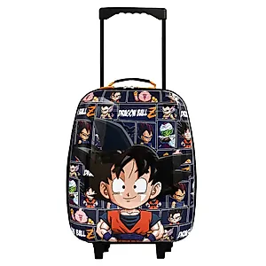 Bioworld Dragon Ball Z Kids Goku ABS Shell Collapsible Wheeled Luggage for boys