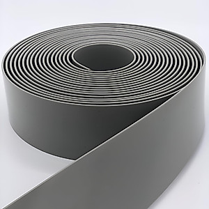 KOMORAX Gray 1.5" Wide 20' Length Chair Vinyl Strap Strapping for Patio Lawn Garden Outdoor Furniture Matte Finish Color