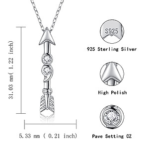 I am enough Semicolon Necklace 925 Sterling Silver Inspirational Arrow Pendant Mental Health Jewelry for Women