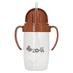 Any angle straw sippy cup | ZoLi BOT 2.0 weighted straw sippy copper rust burnt orange, most loved training sippy cup, toddler transition straw cup, sippy cup with handles