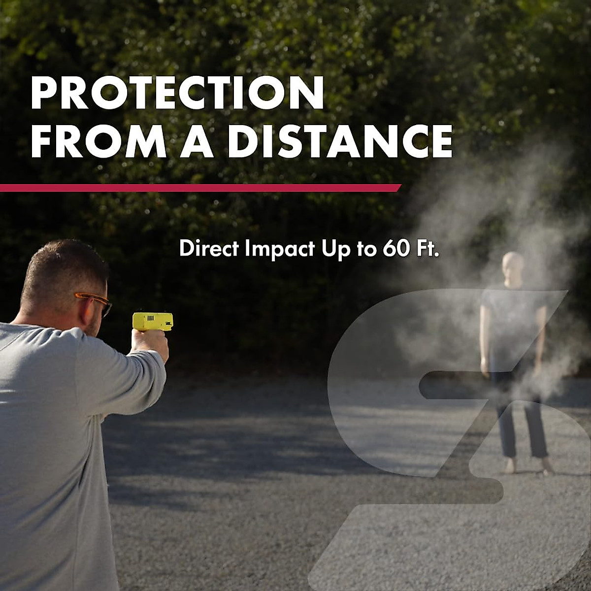 SABRE Home Defense Projectile Launcher, with 7, .68 Cal. Impact Projectiles, Direct Impact Up to 60ft., Easy to Handle, and Holds Up to 7 projectiles with 330 FPS Velocity Range