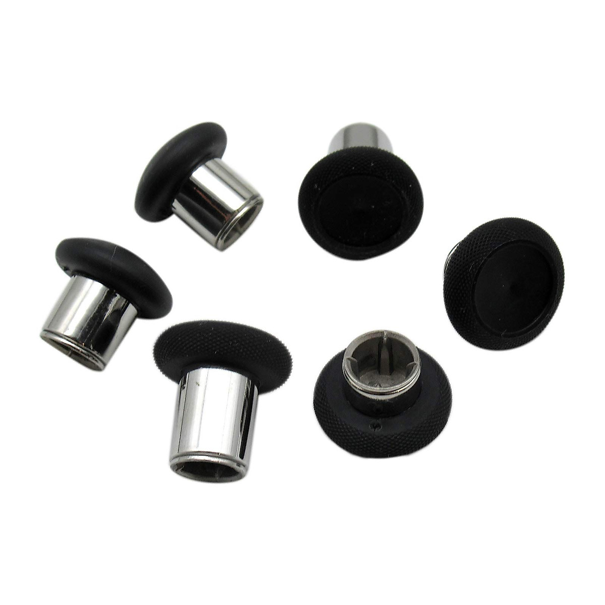 Gxcdizx Black 6 in 1 Elite Series 2 Metal Mod Swap Thumbsticks Joysticks, Magnetic Analog Stick Grips Replacement for Xbox One Elite Controller Series 2