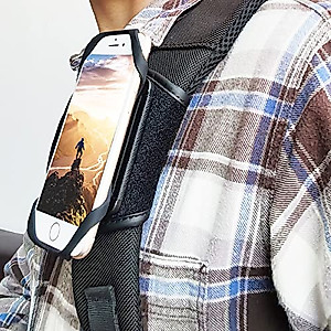 Phone Holder for Backpack Strap,Backpack Strap Clip for Phone,Phone Strap Pack clamp,Smartphone Holder for Shoulder Strap,Phone Shoulder Strap fit Hiking/Alpinism/Climbing/Traveling