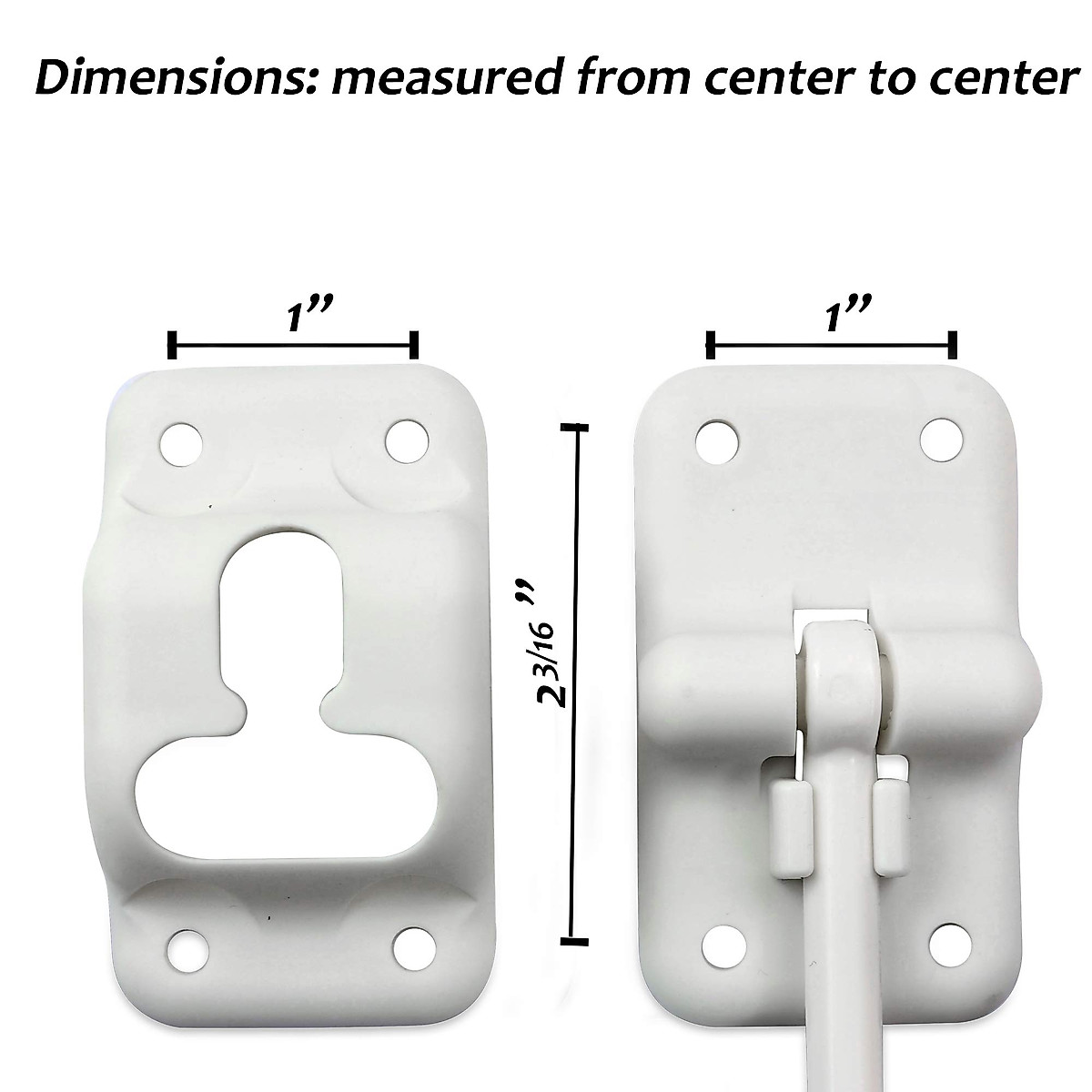 Leisure Coachworks 2-Pack White RV T-Style Door Holder Catch 4" 2 Pack for Latch Holder Camper Trailer Cargo Hatch (White, 4" 2-Pack)
