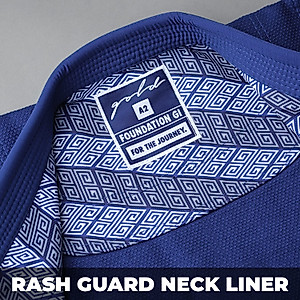 Gold BJJ Foundation Gi - Pearl Weave Jiu Jitsu Gi for Men and Women - IBJJF Competition Legal BJJ Gi (Royal Blue, A3H)