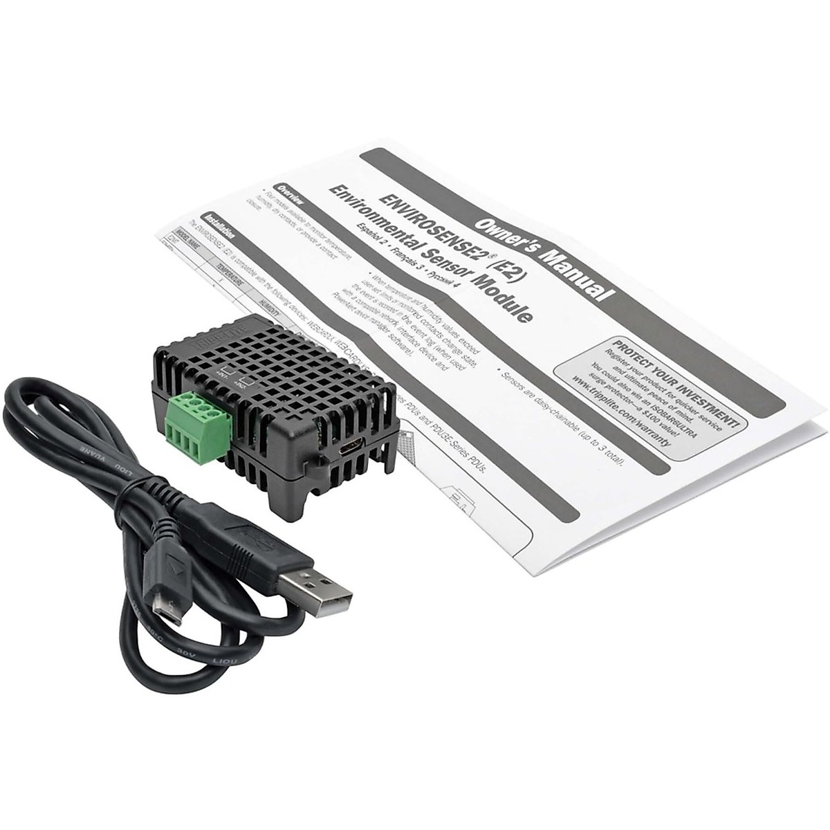 Tripp Lite Environmental Sensor w/Temp & Humidity Monitor & Digital Inputs (E2MTHDI)
