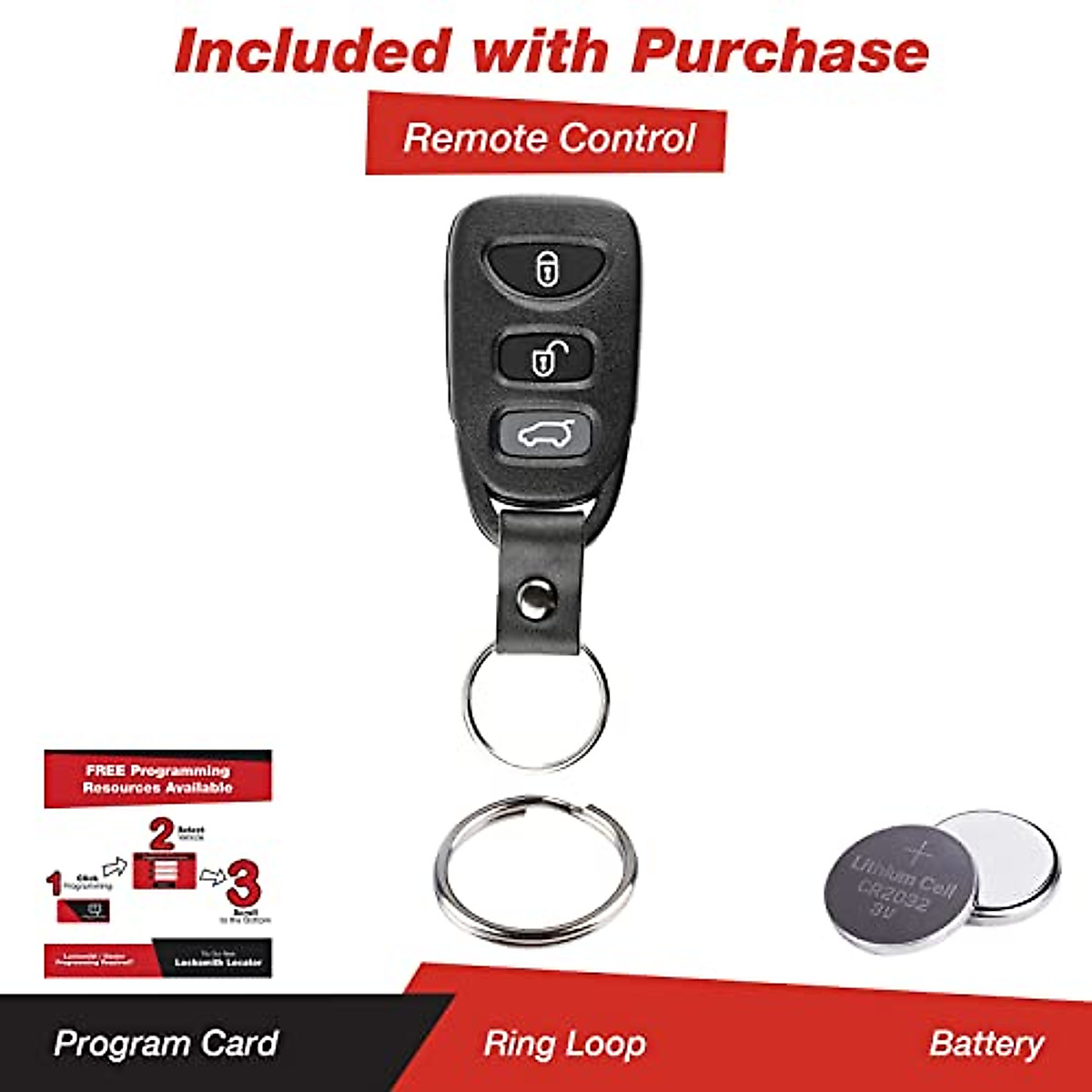 KeylessOption Keyless Entry Remote Car Key Fob Clicker with Strap for Kia Forte PINHA-T008