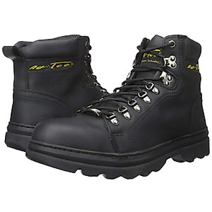 Ad Tec Men's 6" Ankle Laceup Leather Certified Work & Hiker Boot | Steel Toe, Padded Collar, Cushioned Insole & Oil Resistant Outsole