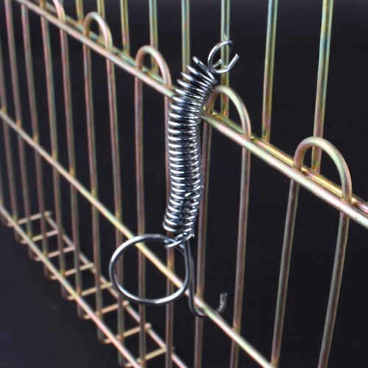 10PCS 85/115mm Spring Door Latch Cage Door Spring Hook Metal Finger Spring Latch Hook for Fixing Rabbit, Dog, Cat, Parrot,Pet Cage Door