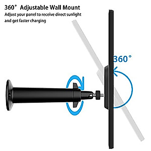 6W Solar Panel Charging Compatible with Eufy Solocam L40/L20/S40 Only,with 13.1ft Waterproof Charging Cable, IP65 Weatherproof,Includes Secure Wall Mount(Black) (1)