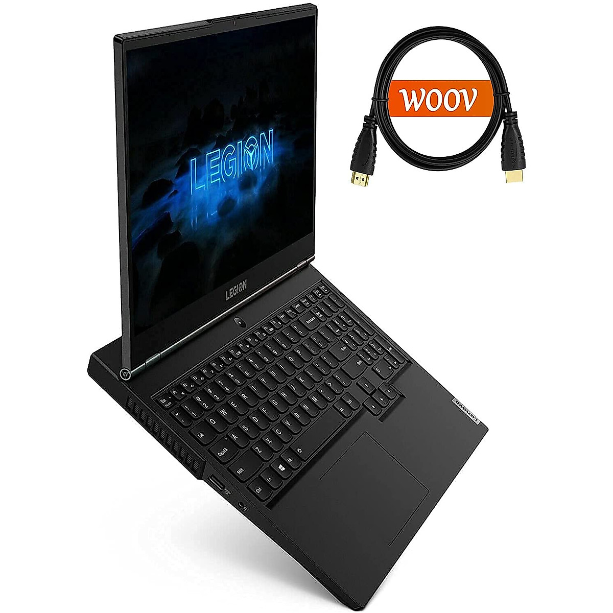 Lenovo Legion 5 Gaming Laptop, 15.6" FHD IPS 300Nits 144Hz, AMD Ryzen 7 4800H, GeForce RTX 2060 6GB GDDR6, Windows 10, with Woov High Speed 6FT HDMI Cable Bundle (16GB RAM | 512GB PCIe SSD)