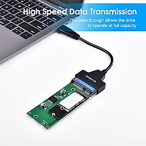 ELUTENG M.2 NGFF to SATA Adapter Card B Key/B & M Key SSD Converter NGFF M2 to 2.5 Inch SATA III Drivers for NGFF M.2 2280 2260 2242 2230 SSD (Not for M.2 NVME)