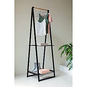 Brabantia Set of 3 Soft-Touch Clothes Hangers (Black/White) Non-Slip, Soft Closet Garment Storage Organizers, Slim Space Saving Laundry Hangers with Hooks