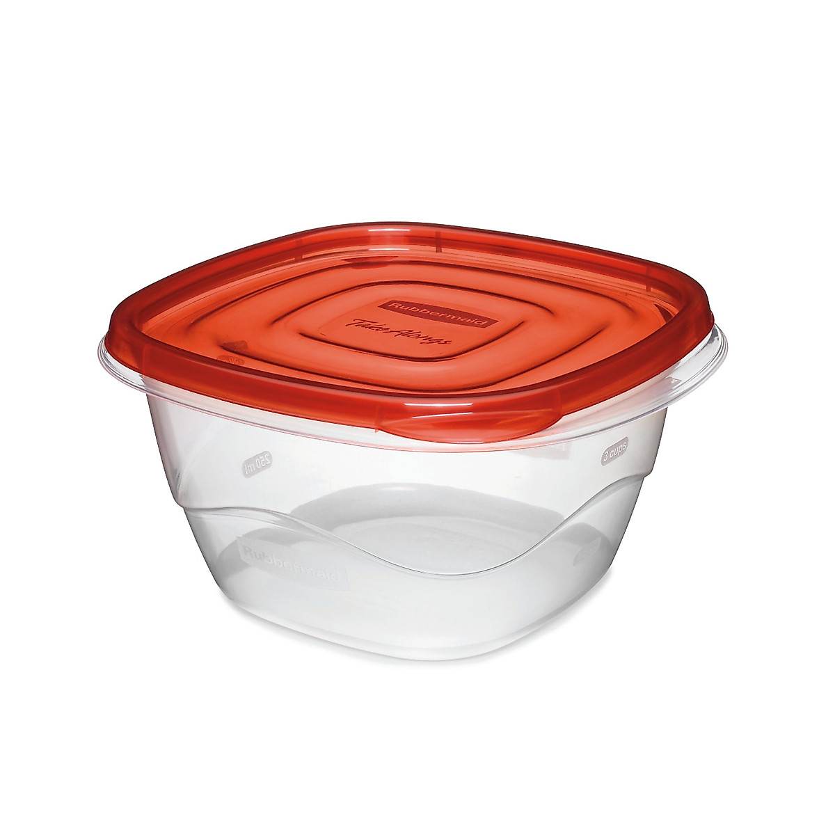 Rubbermaid TakeAlongs Deep Square Food Storage Containers, 5.3 Cup, 2 Count