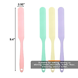 4 Pcs Silicone Jar Spatulas, Non-Stick Heat Resistant Cake Cream Spatulas Set, 9.8 inch Cake Cream Butter Spatulas(4 colors）