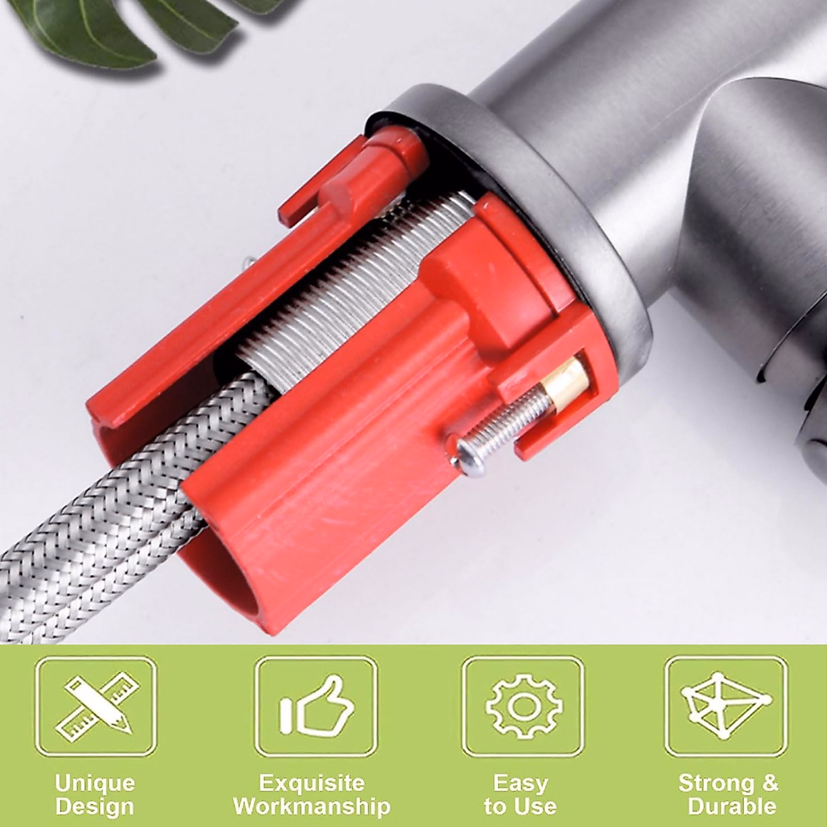 UFURMATE 3PCS Hot and Cold Water Faucet Fixing Nuts ABS Plastic Faucet Lock Nut Hot Cold Water Faucet Anti-loosening Nut for Kitchen Bathroom (Red)