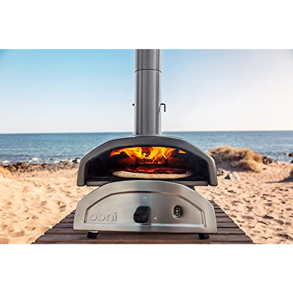 Ooni Fyra 12 Hard Wood Pellet Fired Outdoor Pizza Oven + Ooni 12" Pizza Peel + Ooni Infrared Thermometer - Outdoor Kitchen Pizza Making Oven Bundle