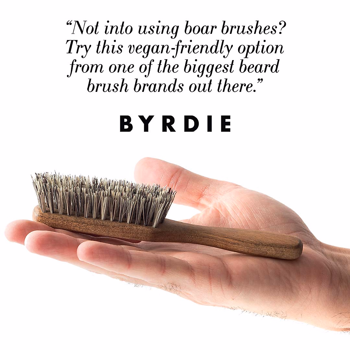 ZilberHaar Vegan Beard Brush - Stiff Bristles - Oiled Walnut and Mexican Tampico bristles - Animal-Free Beard Grooming Product - Made in Germany