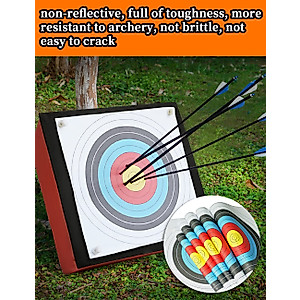 THREE ARCHERS 30pcs Archery Targets for Backyard Standard Archery Target 40cm 10 Ring Bow and Arrow Target for Hunting & Shooting Archery Accessories for Target Practice (30pcs Archery Targets)