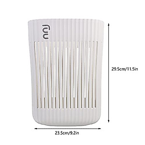 Kichvoe Waste Paper Basket, Hollow Pattern Desktop Trash Can White Rubbish Bin Without Lid for Home, Office, Living Rooms, Bedrooms