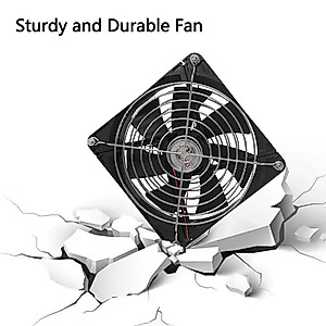 Bairnqner 20W Solar Powered Fan for Chicken Coop, Dog House, Outside Shed Greenhouse, Solar Fan with Two IPX7 Waterproof Fans 11.5Ft On/Off Switch Cable Installation Kits
