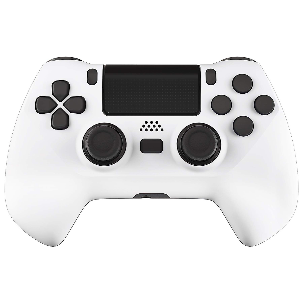 eXtremeRate White Decade Tournament Controller (DTC) Upgrade Kit for PS4 Controller JDM-040/050/055, Upgrade Board & Ergonomic Shell & Back Buttons & Trigger Stops - Controller NOT Included