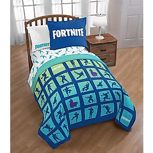 Jay Franco and Sons Fortnite Boogie Down Emote Twin / Full Comforter Set with Pillow Sham