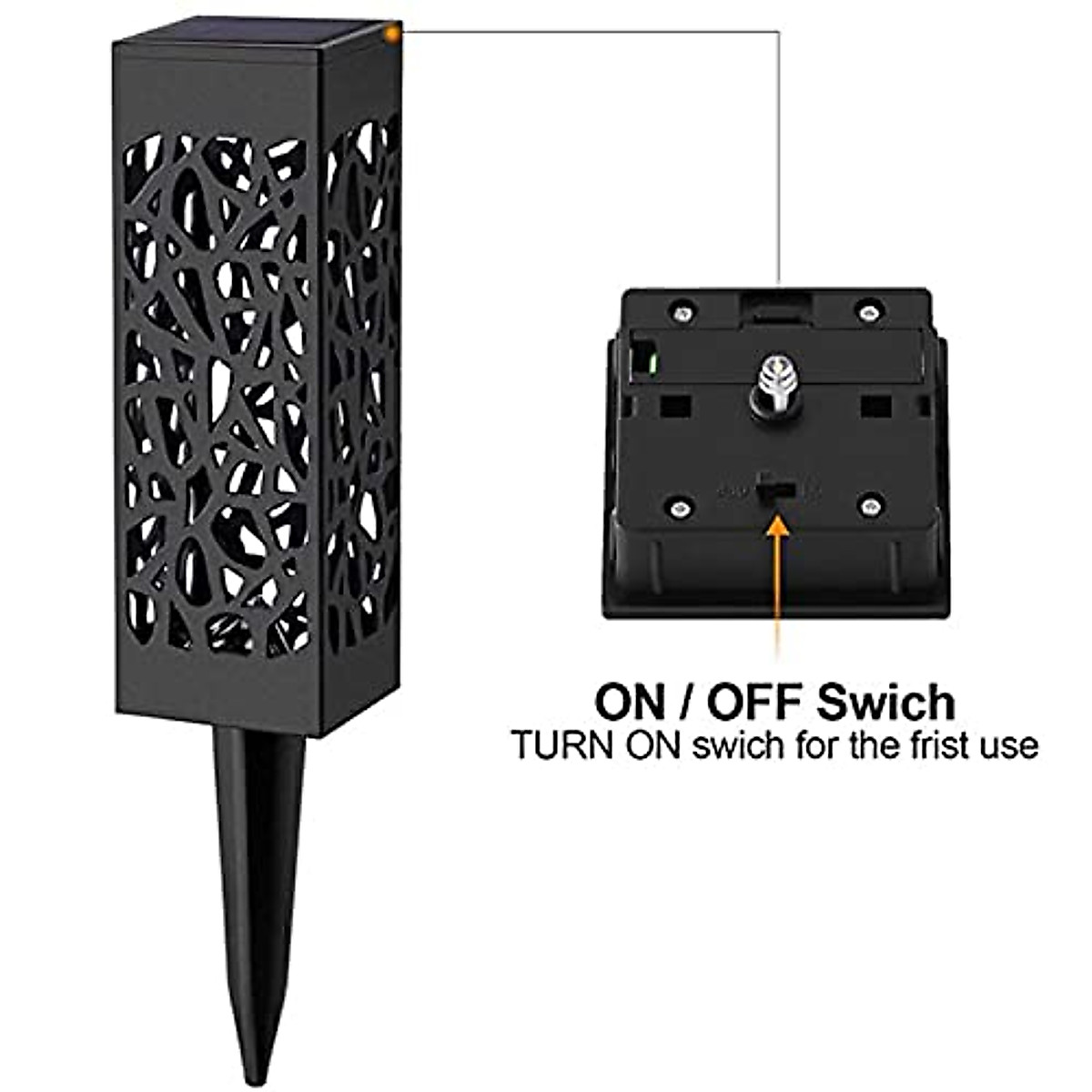 Cold White 2PCS Led Solar Pathway Lights Lawn Lamp Outdoor Bulb Light Sensor Waterproof Solar Street Lamp Solar Lights for Home Garden Decor