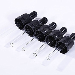 Mggsndi Empty Amber Bottle Glass Essential Oil Liquid Aromatherapy+Dropper Cap Tool - Easy to Use and Clean for Storing Chemistry and Laboratory Chemicals, Perfumes Green 30ml