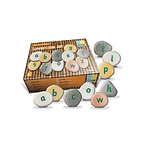 Yellow Door YD-10 Alphabet Pebbles - Lowercase, Kindergarten Grade to 3 Grade, 5" H, 3" L, 3" W