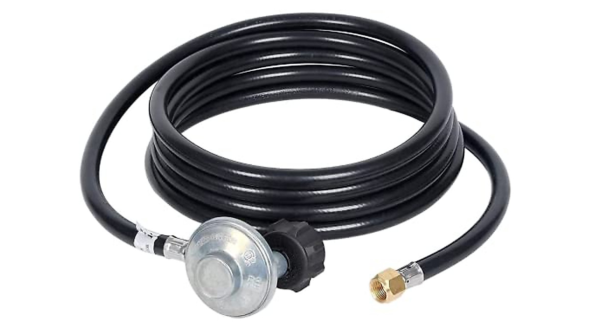 GasSaf 12 FT Propane Regulator Hose Kit for Fire Pits & Heaters