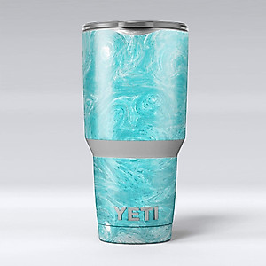 Design Skinz Marble Surface V1 Teal - Skin Decal Vinyl Wrap Kit Compatible with The Yeti Rambler Cooler Tumbler Cups