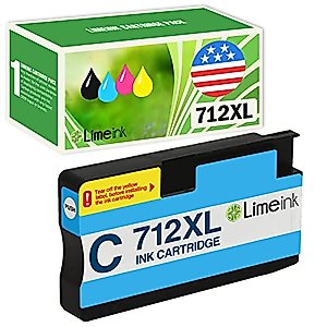 Limeink Compatible Ink Cartridges Replacement for HP 712 Ink Cartridges 712XL Ink for HP for DesignJet T650 T630 T230 T210 Studio Plotter Printers (1 Cyan)