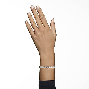 Swarovski Sparkling Dance Collection Women's Tennis Bracelet, White Crystals with Rhodium Plated Chain