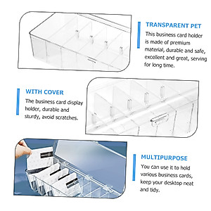 Cabilock 4 Sets Card Storage Box The Office Theoffice Clinic Card Stands for Display Convenient Cards Holder Name Card Stand Card Holder for Business Cards Desktop Small Card Child The Pet