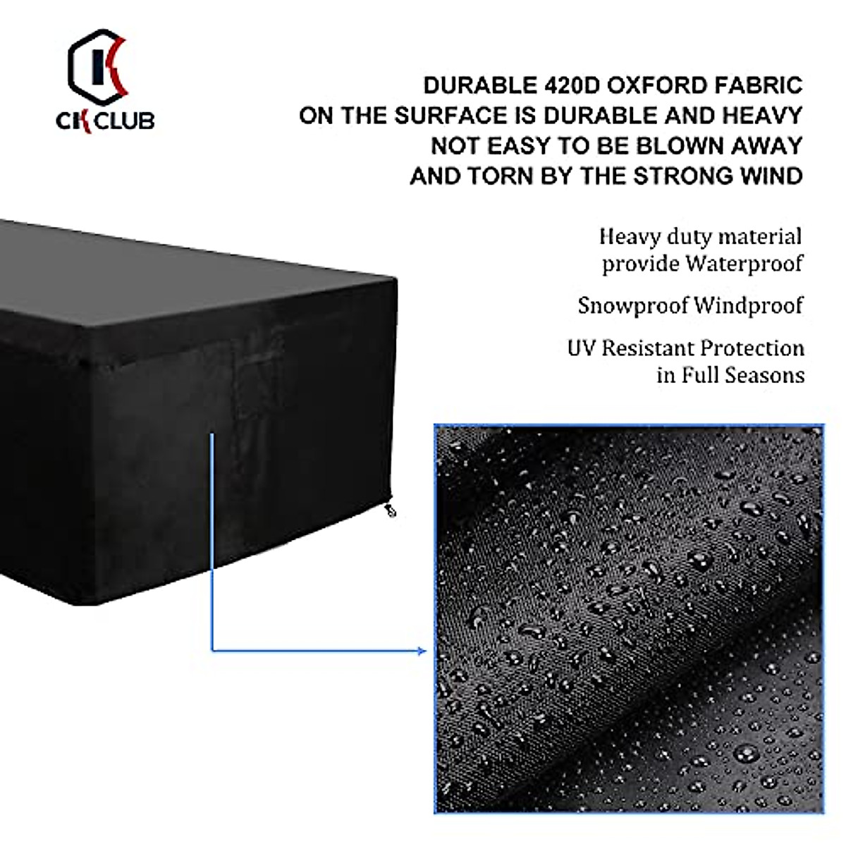 Patio Furniture Sectional Set Covers Large Waterproof Outdoor Furniture Set Covers Loveseat Set Covers Rectangle Heavy Duty 90 inch L x 64 inch W x 28 inch H