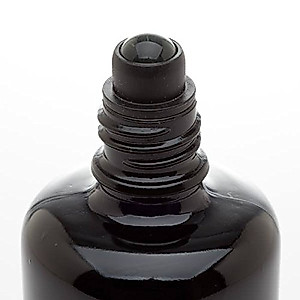 Infinity Jars 20 ml (.67 fl oz) Black Ultraviolet Glass Bottle w/Glass Ball Roll on Tip