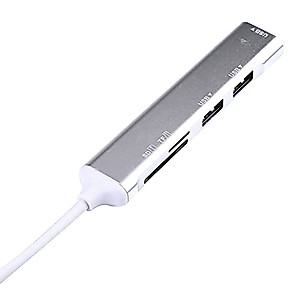 Convenient and Practical 5 in 1 USB-C/Type-C 3.1 to SD/TF Card Slot + 3 USB 3.0 Ports Multifunctional Docking Station HUB