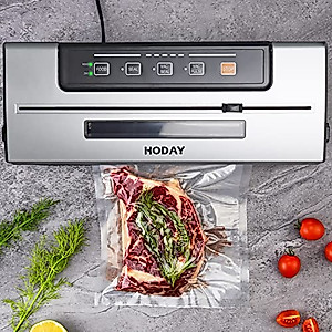 HODAY Vacuum Sealer Bags, 2 Pack Rolls 11”x10’ for Food Saver, BPA Free for vac storage, Meal Seal or Sous Vide, Heavy Duty & Puncture Prevention Vacuum Storage Bags (2)