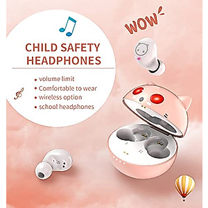 AMAFACE Pink Wireless Earbuds, Sport Bluetooth Earbuds with Microphone - Touch Control, Single/Twin Mode, Noice Cancelling for Kids Adult Small Ears(with 3 Ear Tips)