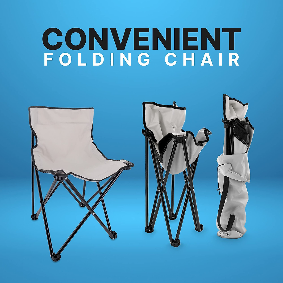 SereneLife Compact Folding Chair for Personal Home Sauna, Compatible Models: SLISAU35BK, SLISAU30BK, SLISAU35GRY, SLISAU60BK, SLISAU60GRY, SLISAU40BK SLISAU20BK/20SL, SLISAU10GRY/10BK/10SL, Gray